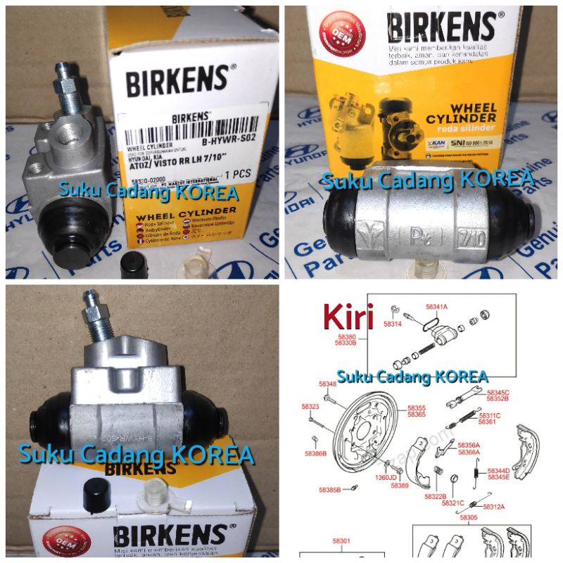 Jual Master Rem Roda Belakang Kiri Rear Brake Wheel Cylinder Hyundai ...
