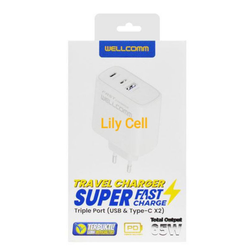 Jual Charger Triple Port USB 3A & Type-C 3A x2 PD Super Turbo Charge ...