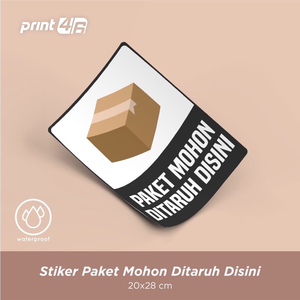Jual Stiker Paket Harap Taruh di sini Taro Barang di Keranjang stiker ...