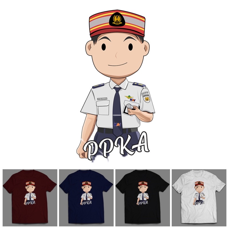 Jual KAOS KARAKTER KARYAWAN KAI “ PPKA “ | Shopee Indonesia