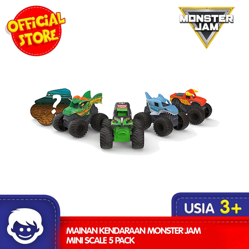 Jual Mainan Kendaraan Monster Jam Mini Scale 5 Pack | Shopee Indonesia