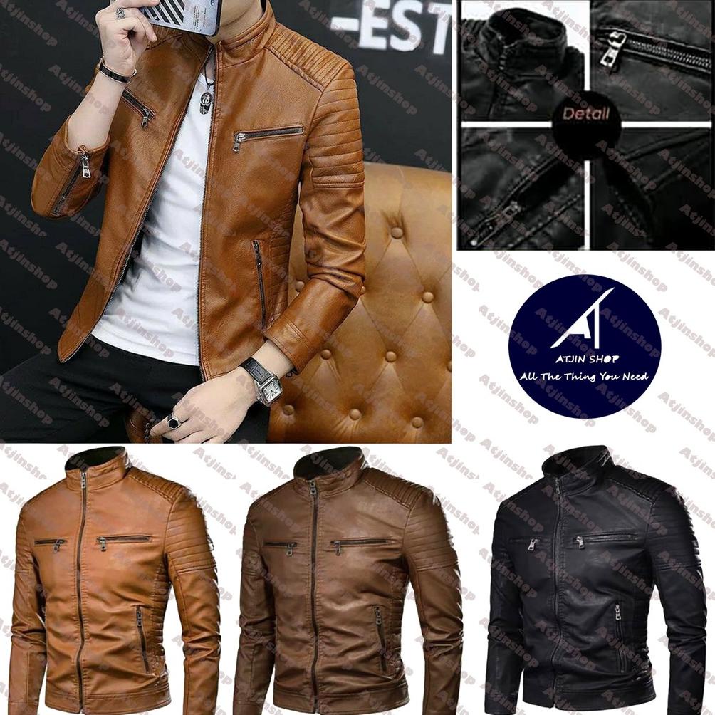 Jual Jaket Motor Kulit Pria Anti Air Dan Angin Model Cruz Racing ...