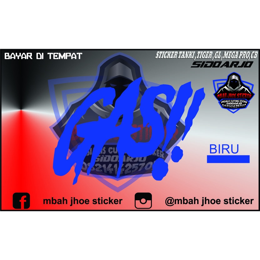 Jual sticker tangki GASS | Shopee Indonesia