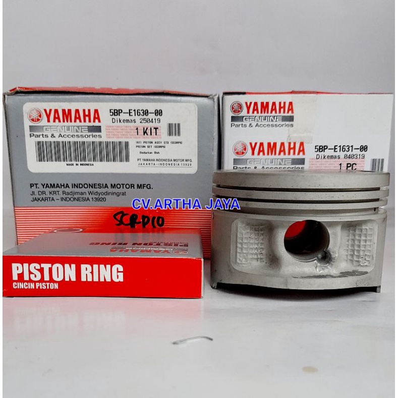Jual PISTON KIT ASLI ORIGINAL YAMAHA SCORPIO / SCORPIO Z ( STD / 050 / 100 ) ( 70mm / 70,5 / 71 ...
