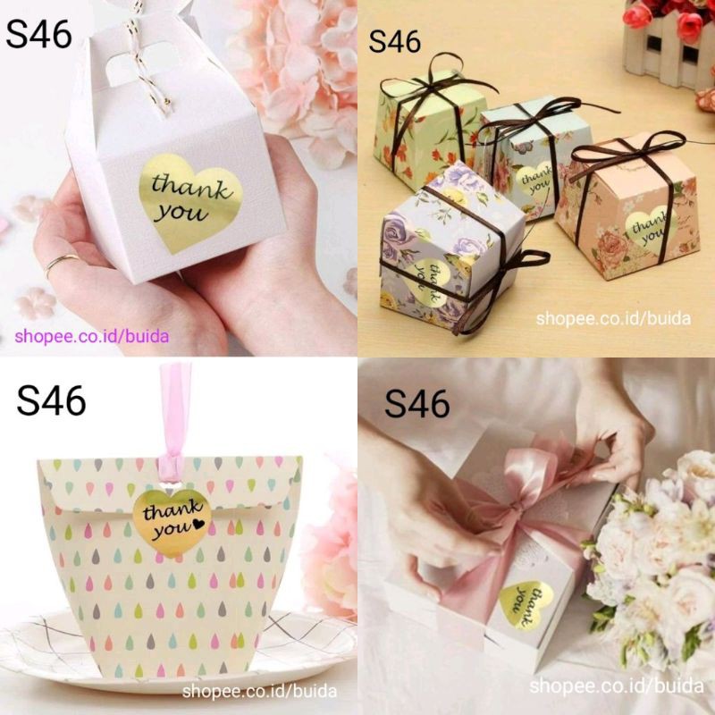 Jual Stiker Sticker Thank You Heart Shape Gold emas bentuk hati ...