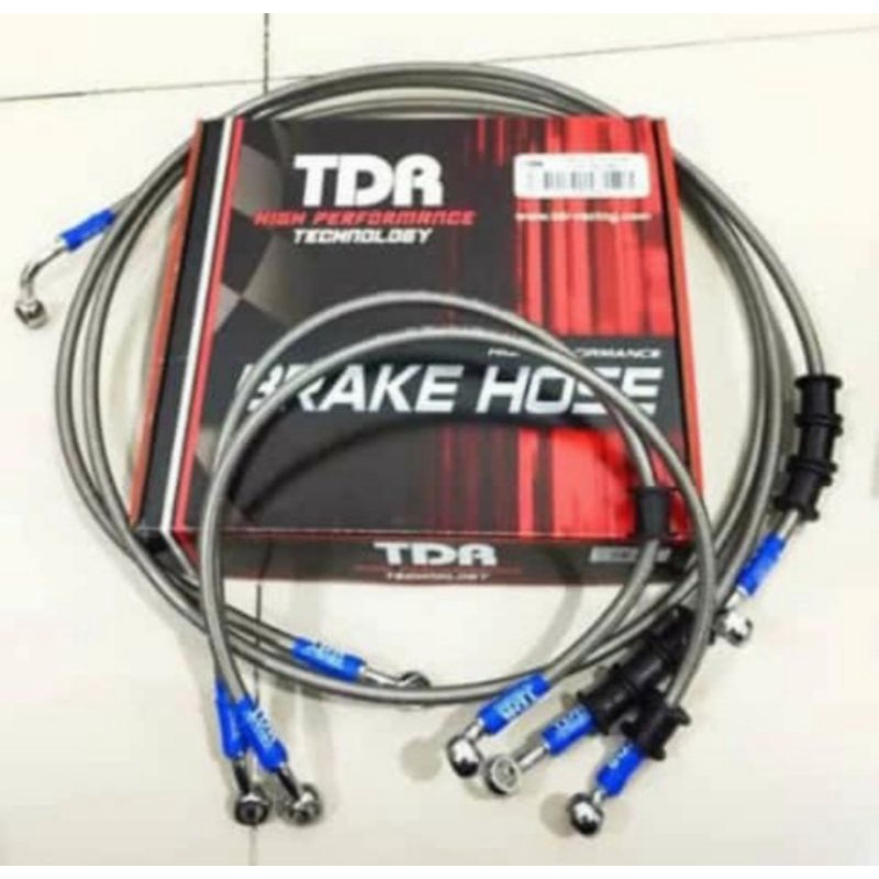 Jual selang rem merek TDR depan & belakang Yamaha nmax 155 ABS warna silver | Shopee Indonesia