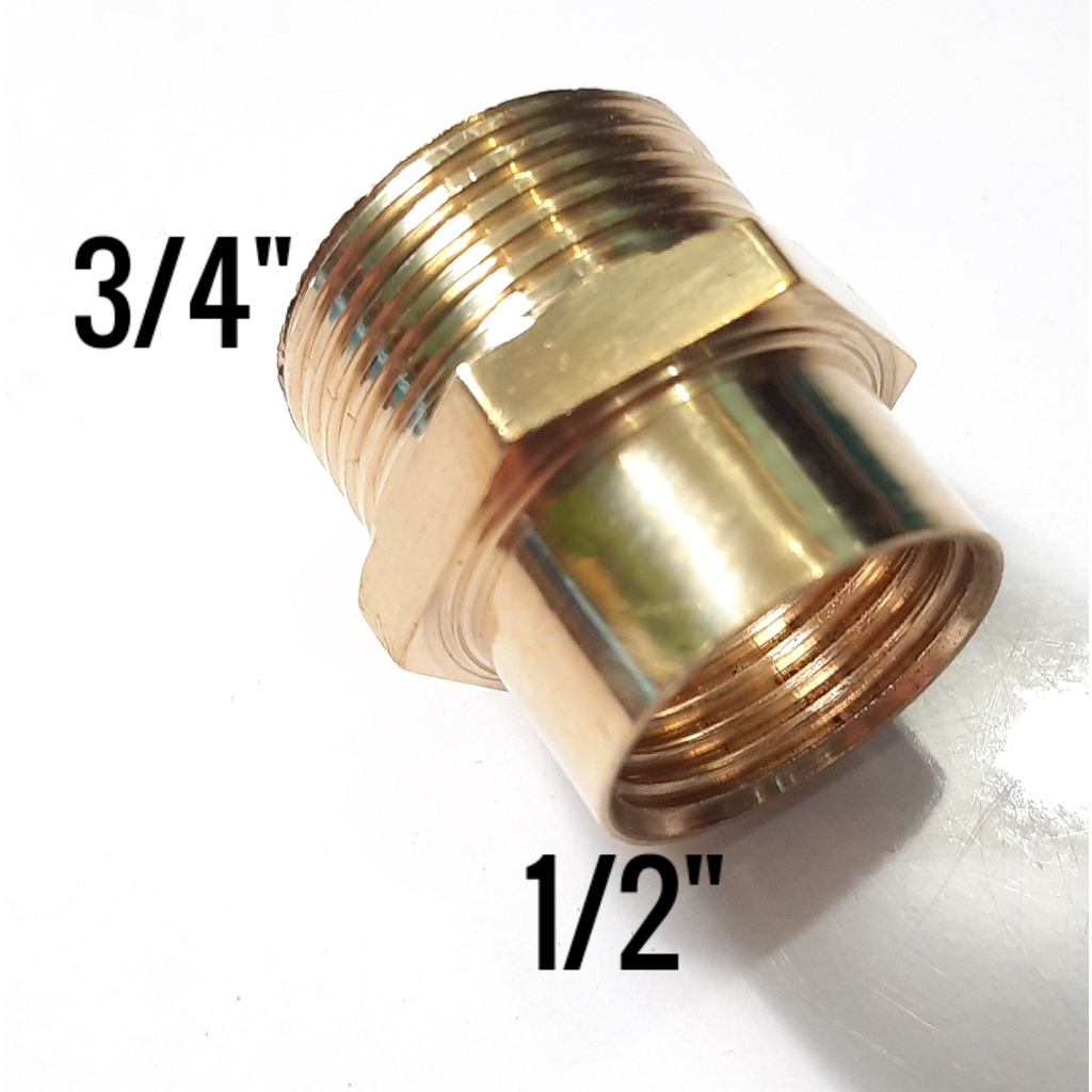 Jual SHOCK kran pendek Drat dalam 1/2" x Drat luar 3per 4 " KUNINGAN - E515 | Shopee Indonesia