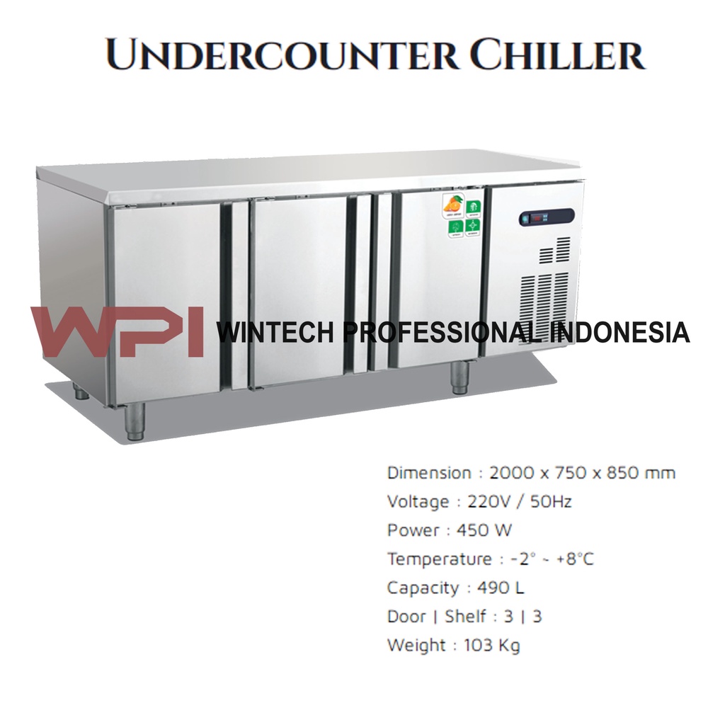 Jual TZ410 SS Undercounter Chiller untuk menyimpan sayuran dan Ikan 490 ...