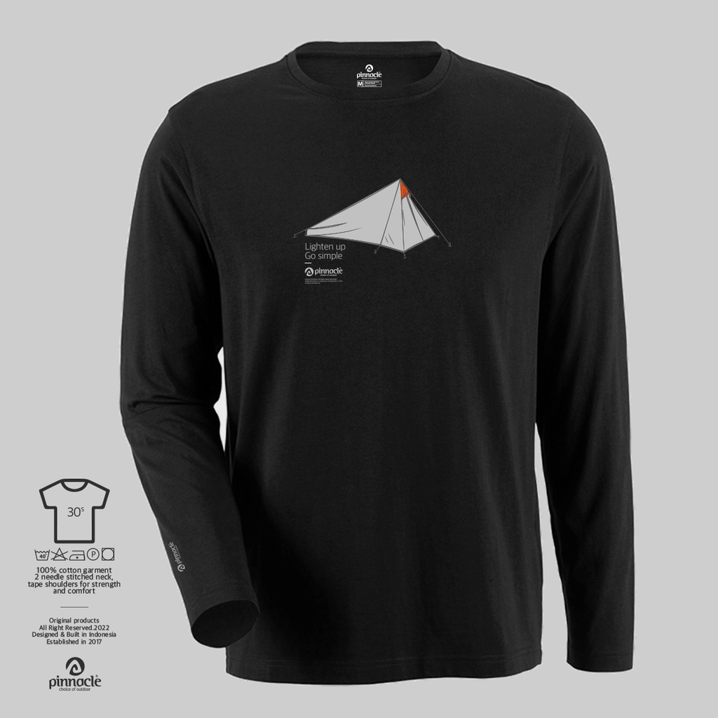Jual Pinnacle Pro Official T-Shirt Long Sleeve Lighten Up - Black ...