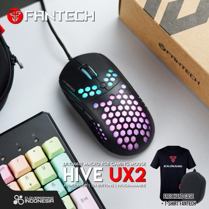 Jual Fantech HIVE UX2 - PMW3360 Lighweight Gaming Mouse | Shopee Indonesia