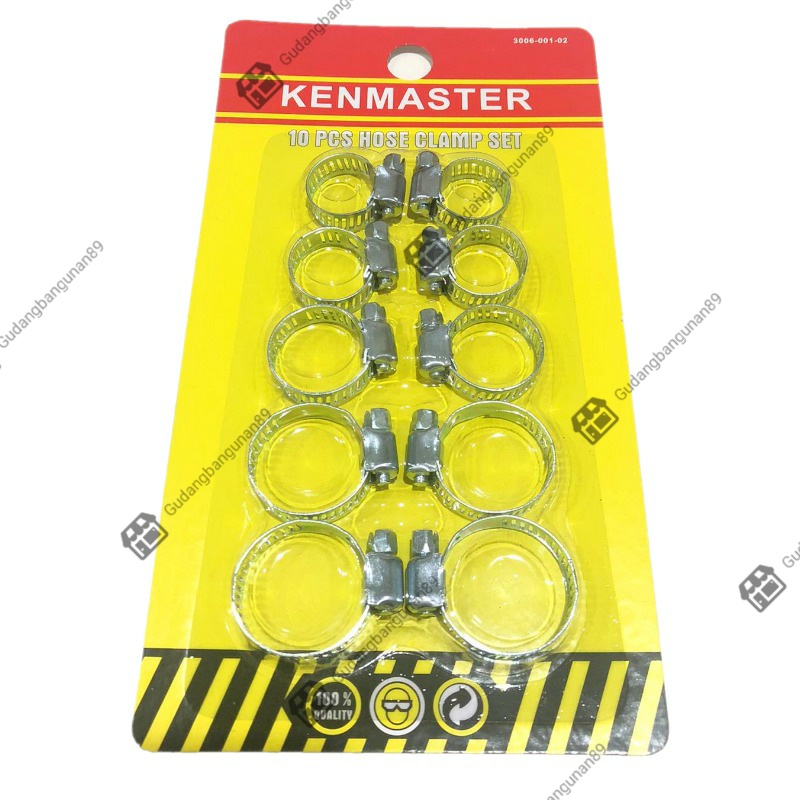 Jual Klem Ring Selang Gas Air Set 10 Pcs Kenmaster/Hose Clamp Selang ...