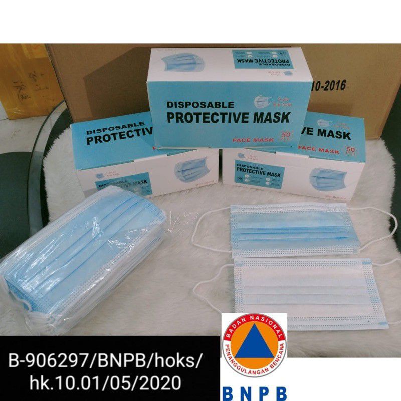 Jual MASKER 3 PLY, 50 Pcs ,Untuk Kesehatan (COD) | Shopee Indonesia