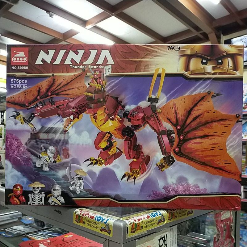 Jual mainan balok brick 60080 ninja naga fire dragon 71753 | Shopee ...