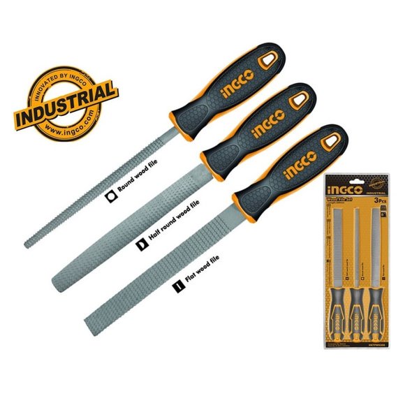 Jual Kikir Besi INGCO HKTFW0308 Set 3 Pcs 200MM Gagang Karet Alat ...