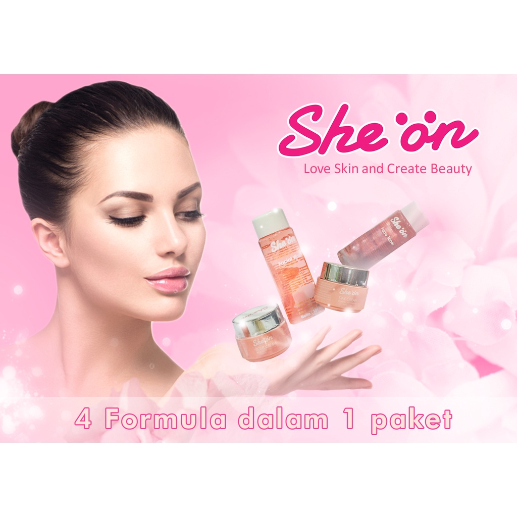 Jual She On Skincare Original 4 Formula dalam Satu Paket (BPOM ...