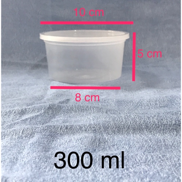 Jual Mangkok Bowl 300 ml Plastik Thinwall Round Mika cup bulat tutup panas | Shopee Indonesia