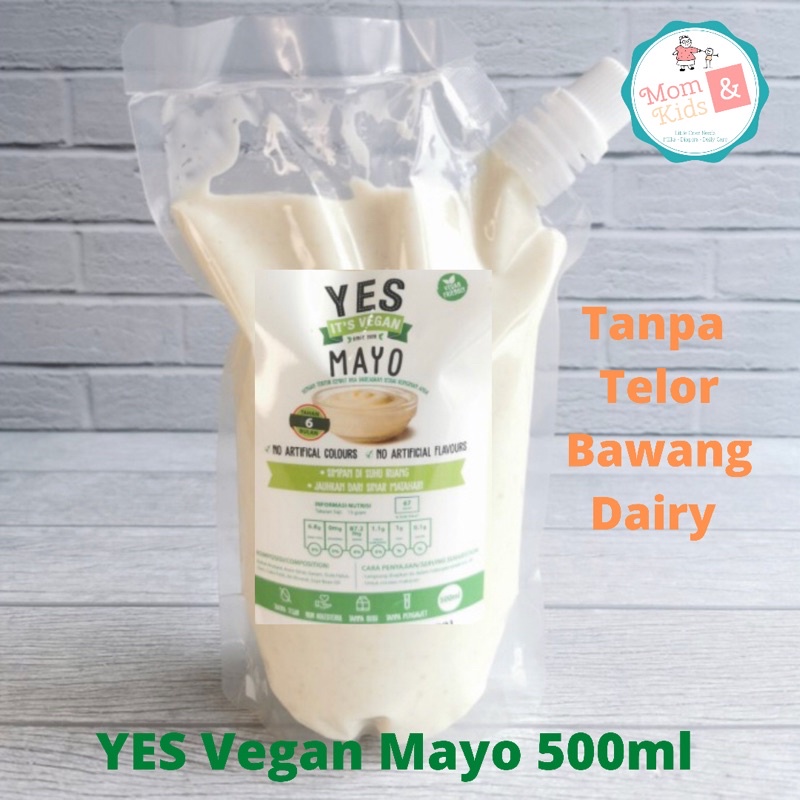 Jual YES Vegan Mayo 500 ml | Mayonnaise Kedelai Vegetarian Mayo | Tanpa ...