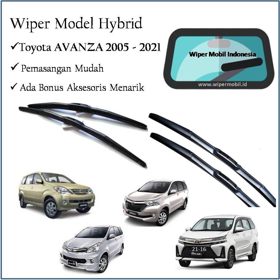 Jual Wiper depan belakang Kaca Mobil Toyota AVANZA 2004 2005 2006 2007 2008 2009 2010 Model ...