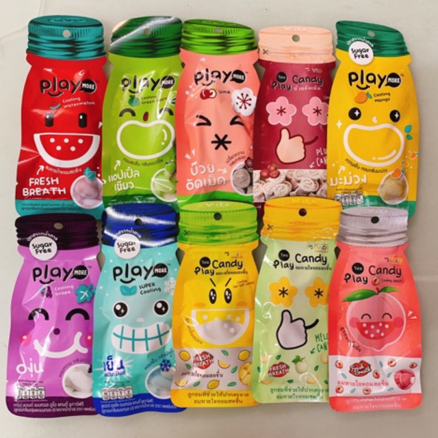 Jual NEW PLAY CANDY THAILAND IMPORT PLAY MORE PERMEN MINT SUGAR FREE ...