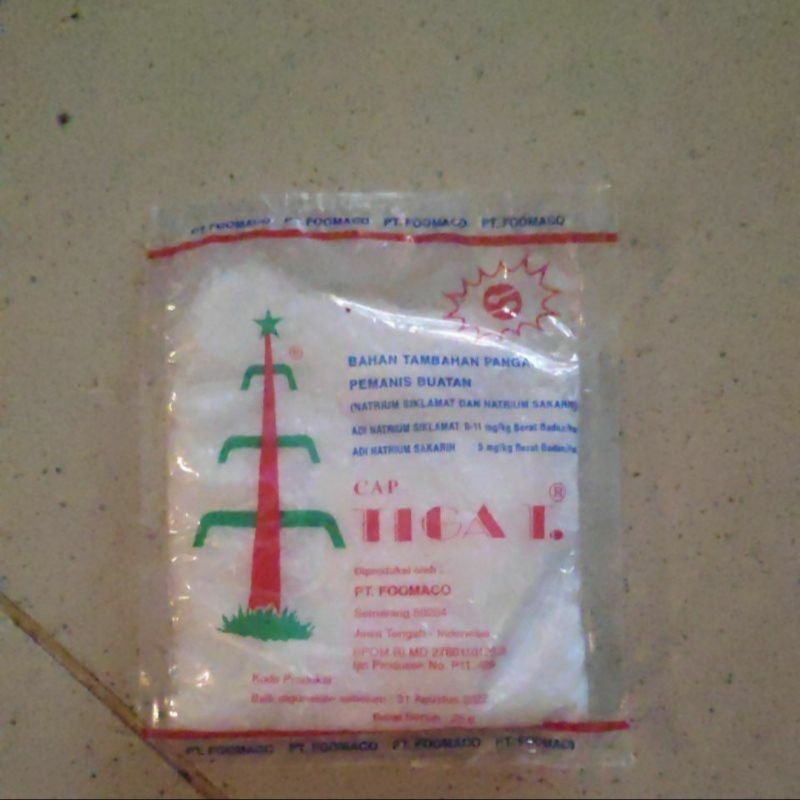Jual (1 sachet) sodium pemanis buatan Tiga Tebu / natrium siklamat ...
