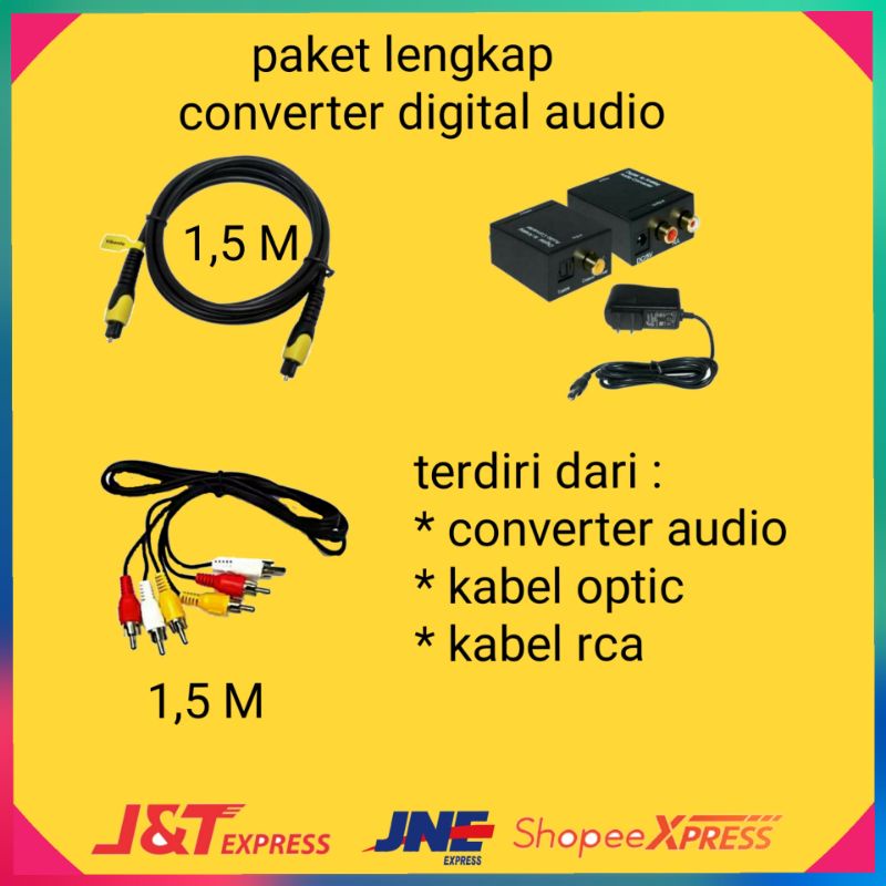 Jual PAKET LENGKAP SAMBUNGAN AUDIO DARI TV KE SPEAKER AKTIF | AUDIO ...