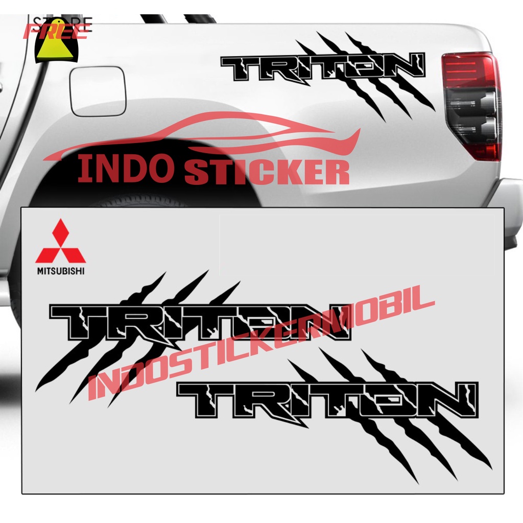 Jual STICKER STIKER MOBIL TRITON BAK SAMPING STICKER MOBIL MITSUBISHI ...