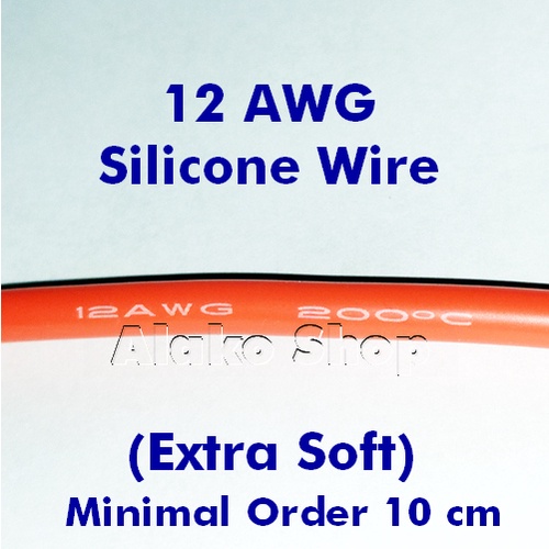 Jual Kabel Silikon AWG12 (Silicone Wire 12 AWG) Extra Soft - 1 cm | Shopee Indonesia