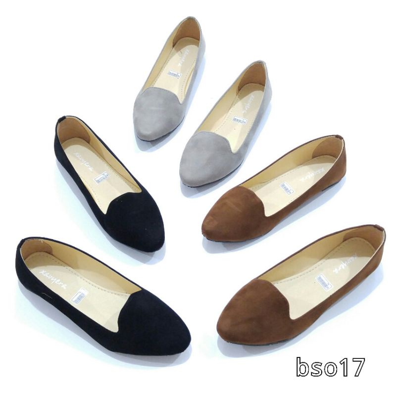 Jual Borneo Sepatu Flat Flatshoes Bahan Kain Beludru by Xavyera bso17 ...