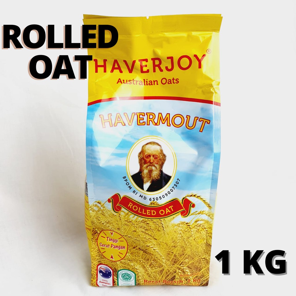 Jual Haverjoy ROLLED OAT 1 KG 1000 gr Cereal Sereal Oats Sehat Diet ...