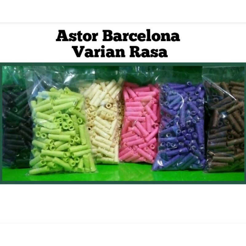 Jual Astor Barcelona Varian Rasa 250 gram Coklat, Pandan, Strawberry ...