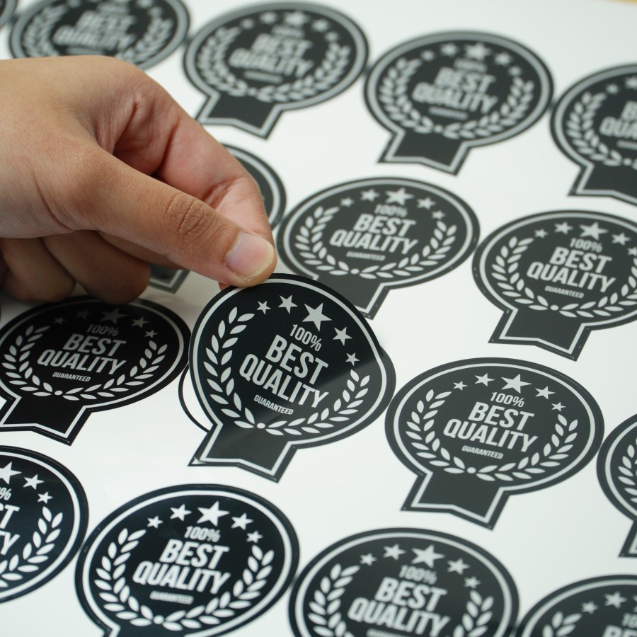 Jual Cetak Stiker Transparant Tinta Gold/Tinta Silver/Tinta Putih Only ...