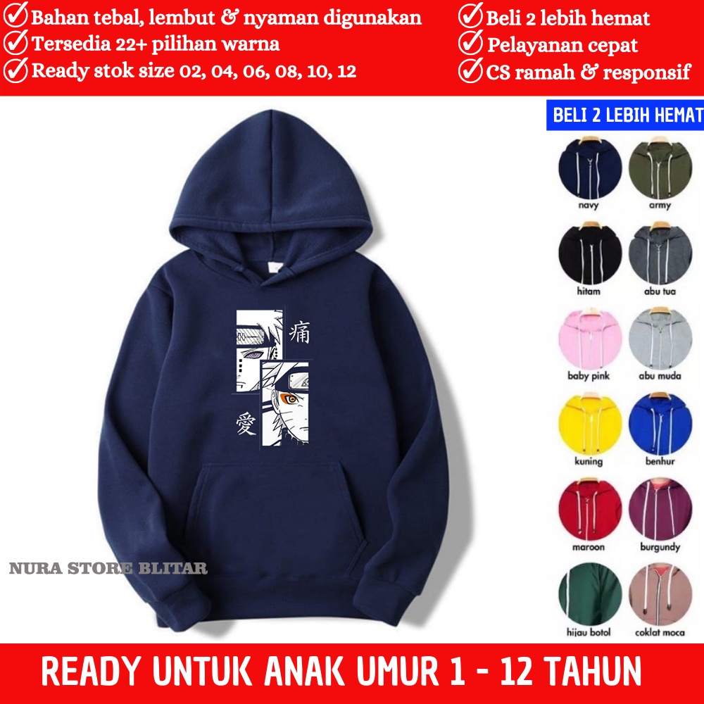 Jual Hodie Hudie Sweater Switer Anak Kecil Anime Jepang Karakter Naruto ...