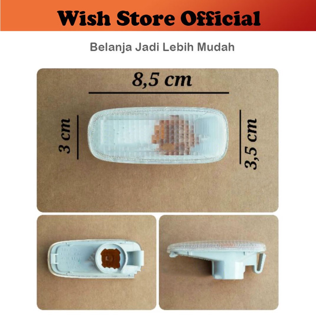 Jual Lampu Samping Fender Sen Sein Side Lamp Rating Kecil Samping Terios TS X Extra Harga Satuan ...