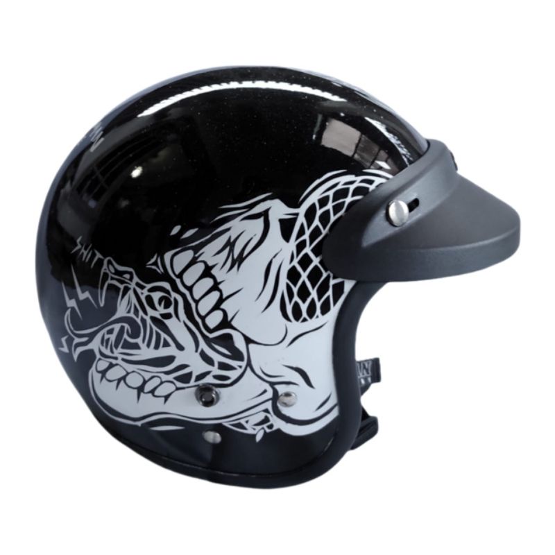 Jual helm bogo helm open face custom art custom | Shopee Indonesia