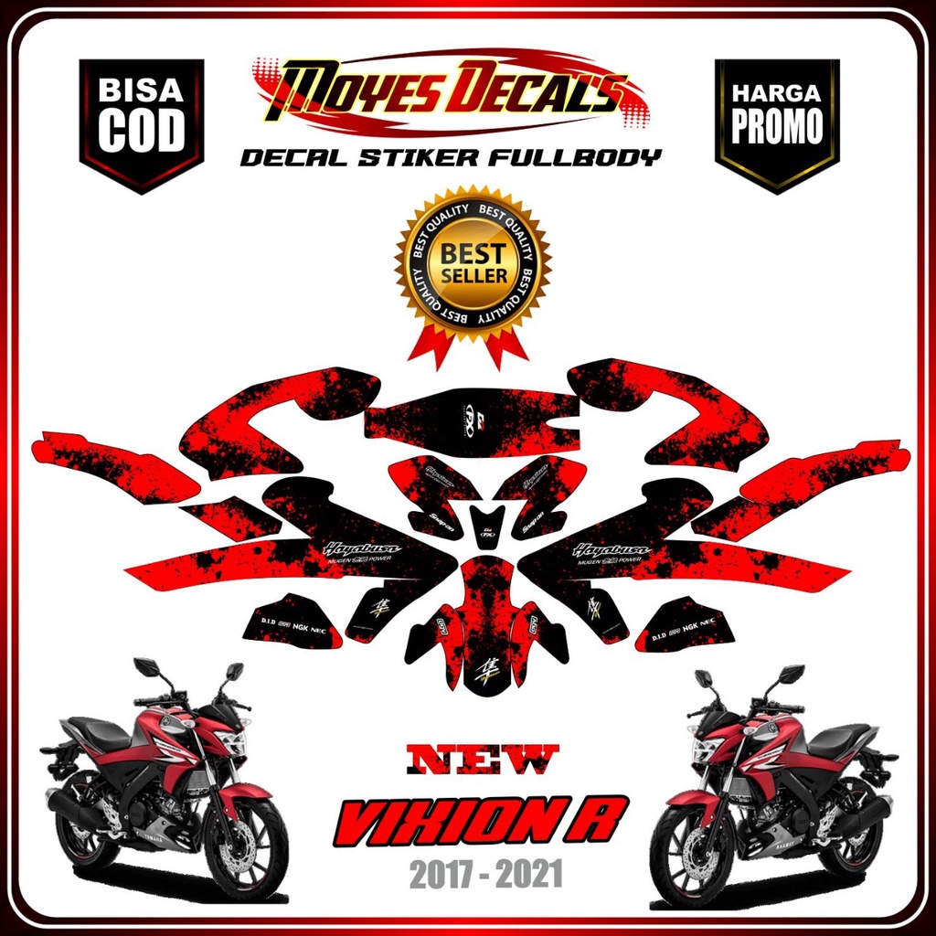 Jual Decal Stiker Vixion R 2017-2021 Full Body Motif Hayabusa | Shopee ...
