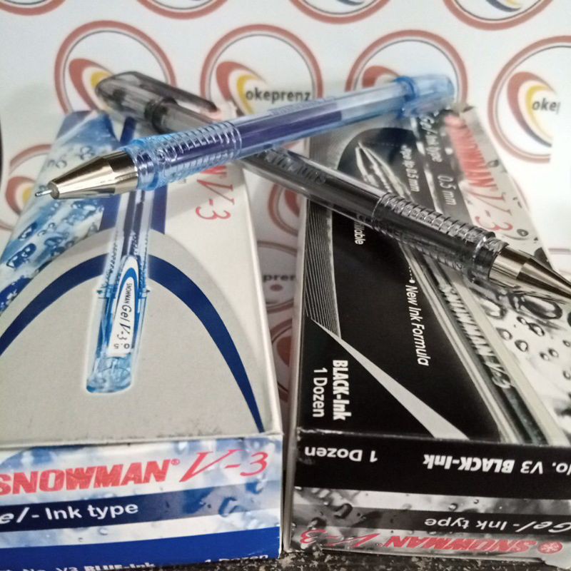 Jual pulpen gel snowman v3 0.5mm | Shopee Indonesia