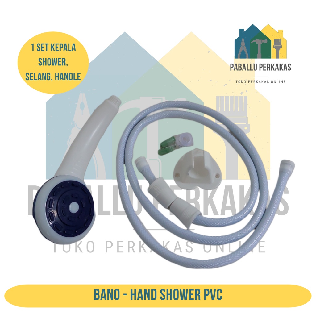 Jual Jet Shower PVC / Hand Shower PVC / Shower Kamar Mandi PVC Bano ...