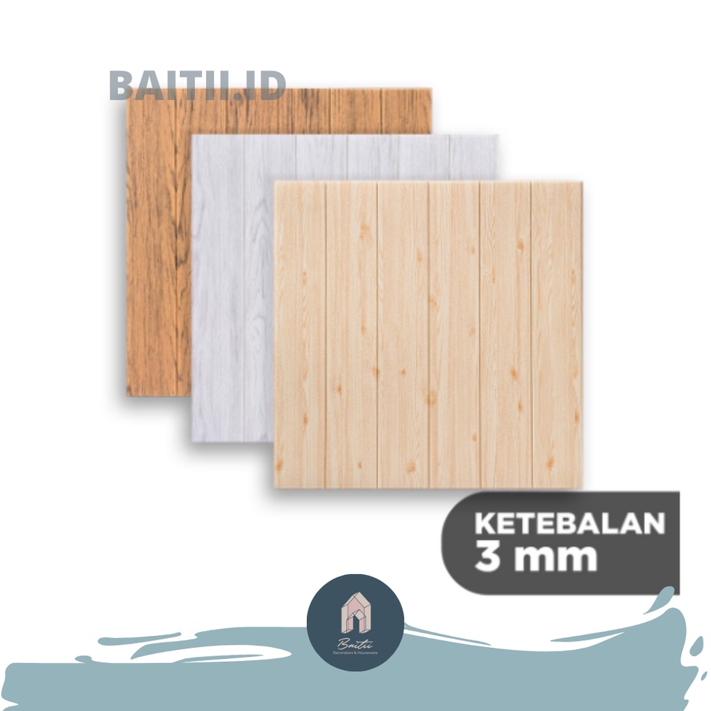 Jual BAITII - WALLPAPER MOTIF ABSTRAK KAYU 70X70CM WALLPAPER FOAM ...