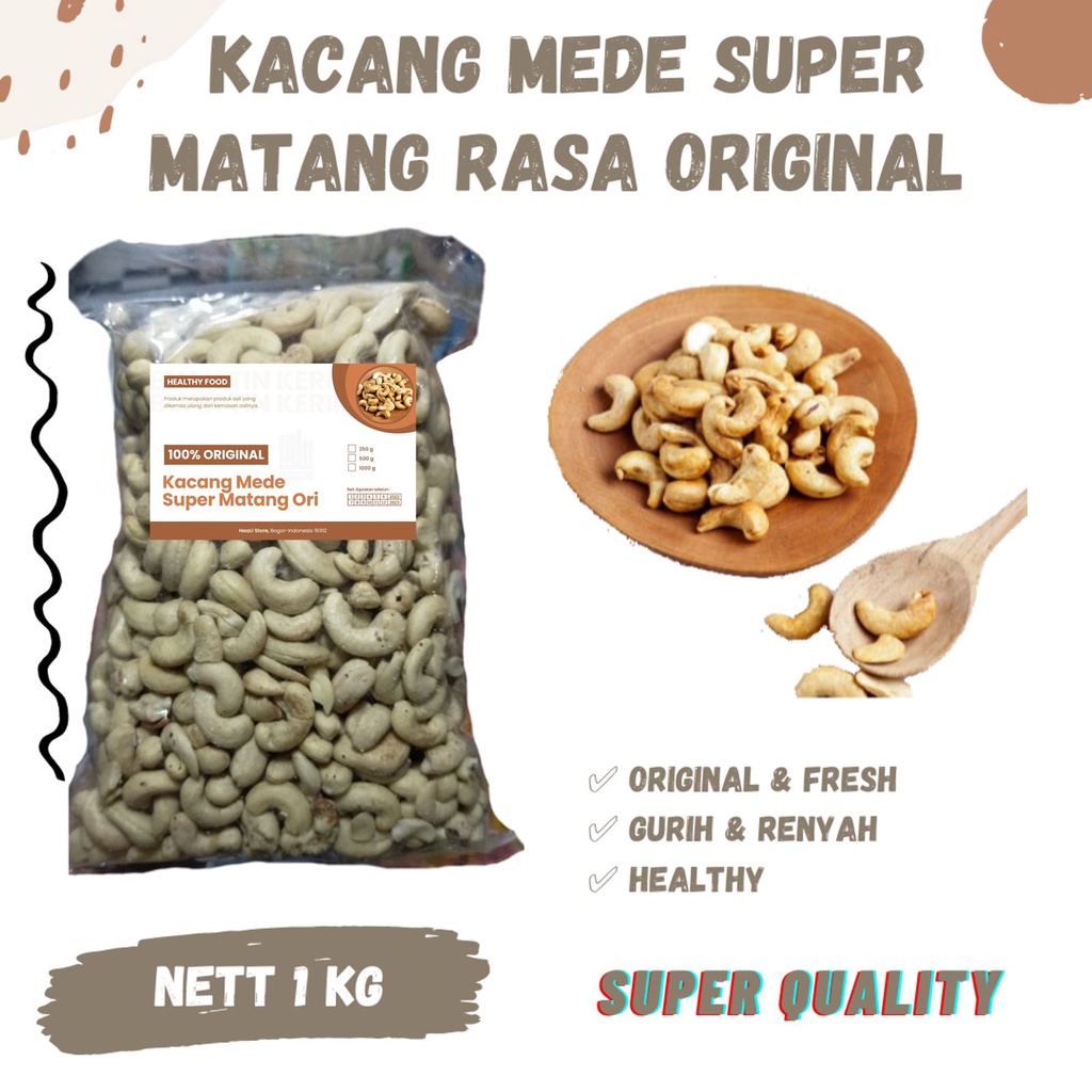 Jual KACANG MEDE MATANG 1kg Panggang Tawar Original Cashew Mete Roasted ...