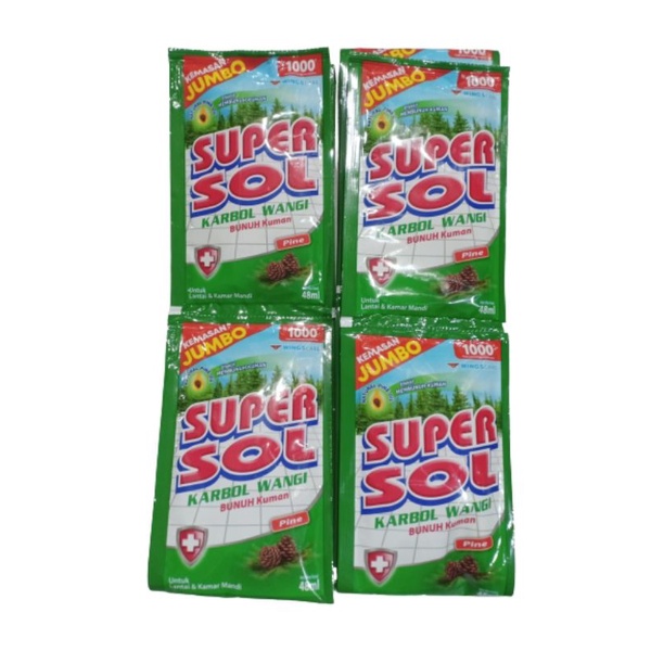 Jual Supersol Karbol Wangi Pine Renceng (Isi 6sachet @48gr) 1000 ...