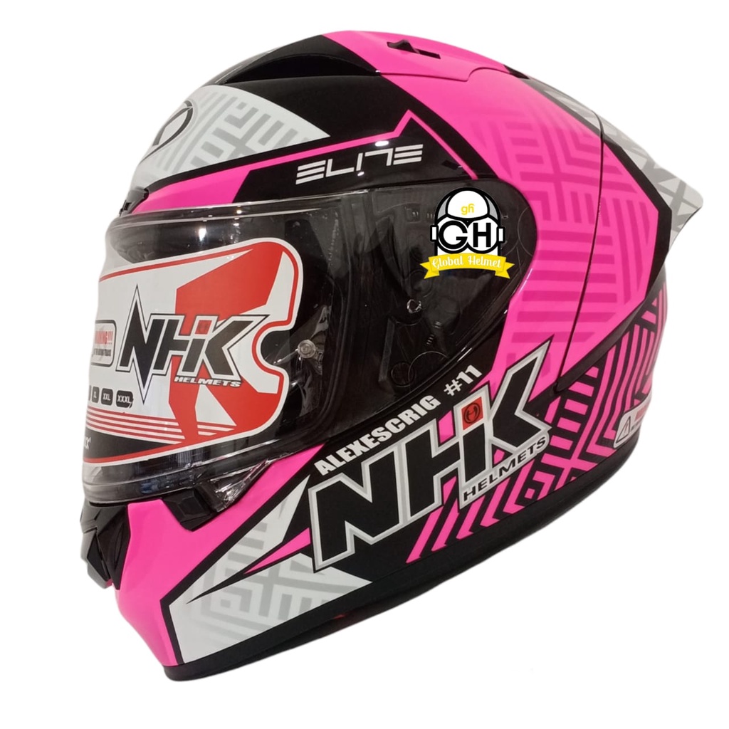 Jual HELM NHK GP R TECH STREET ULTRA GP EDITION ALEX ESCRIG BLACK PINK ...