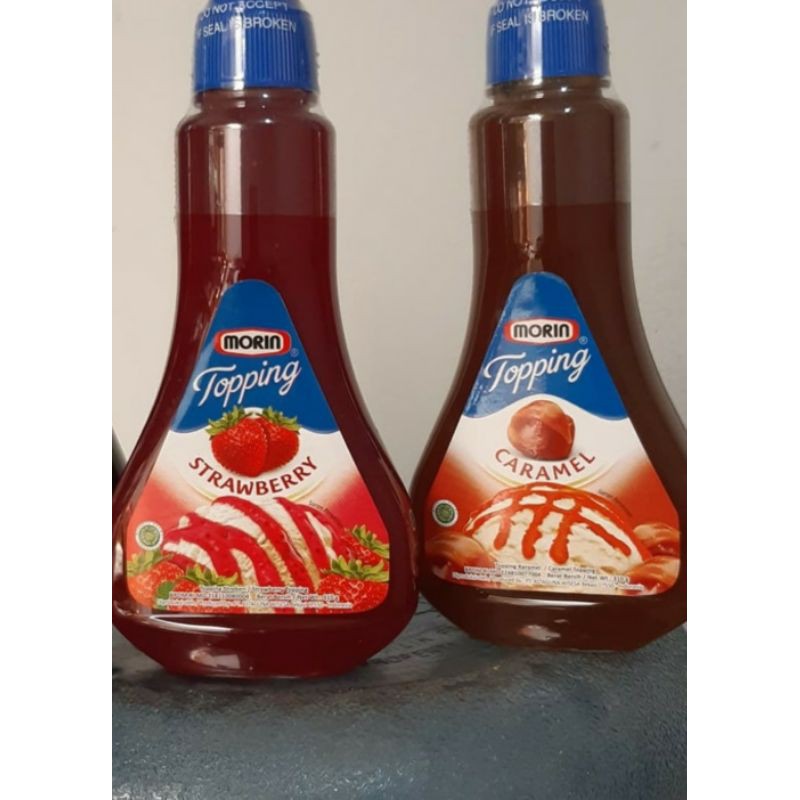 Jual Morin Topping Sauce Caramel / Strawberry 310gr Botol DOT | Shopee ...
