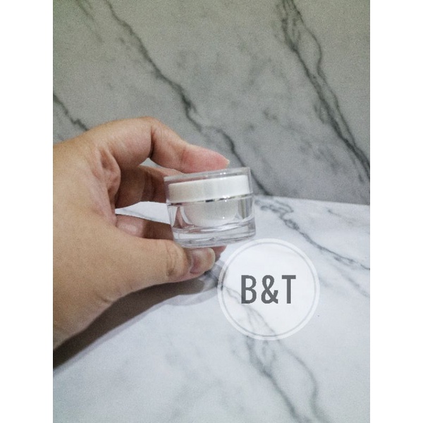 Jual pot akrilik / pot acrylic / tempat cream 10 gram putih ( harga per ...