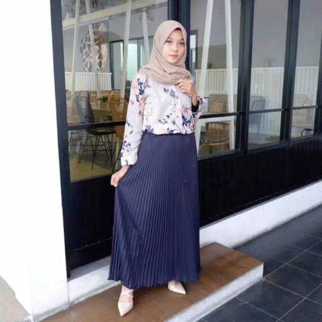 Jual SET MONALISA + ROK PLISKET TERMURAH / ZEIN SET | Shopee Indonesia