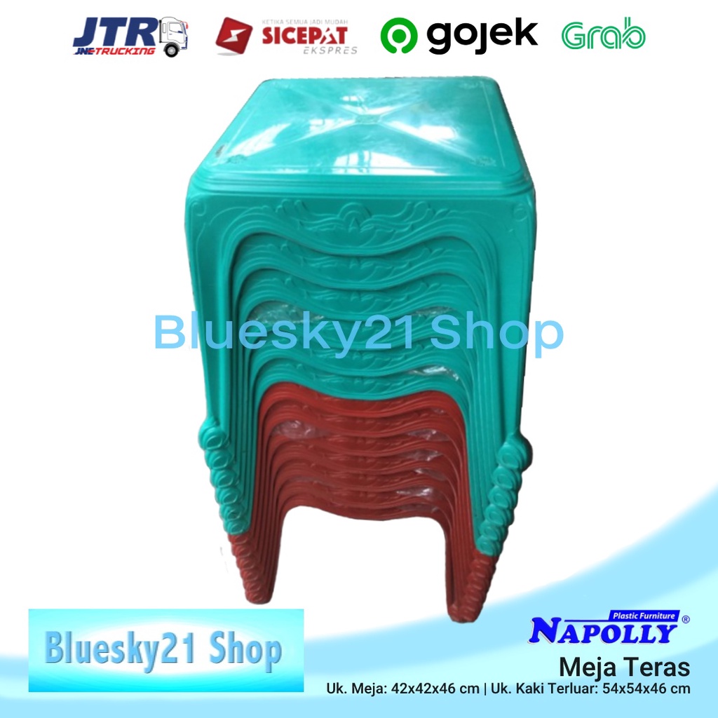 Jual Meja Tamu Plastik Kotak/ Meja Teras Plastik Napolly 4343 - FREE ...
