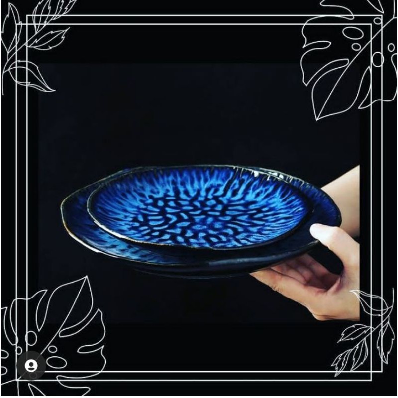Jual Blue Ocean Wave Plate | Shopee Indonesia