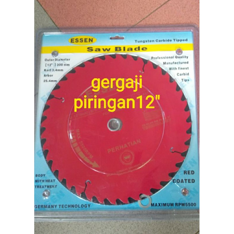 Jual Gergaji Piringan Serkel atau Circullar Saw blade 12 inch 40 teet ...