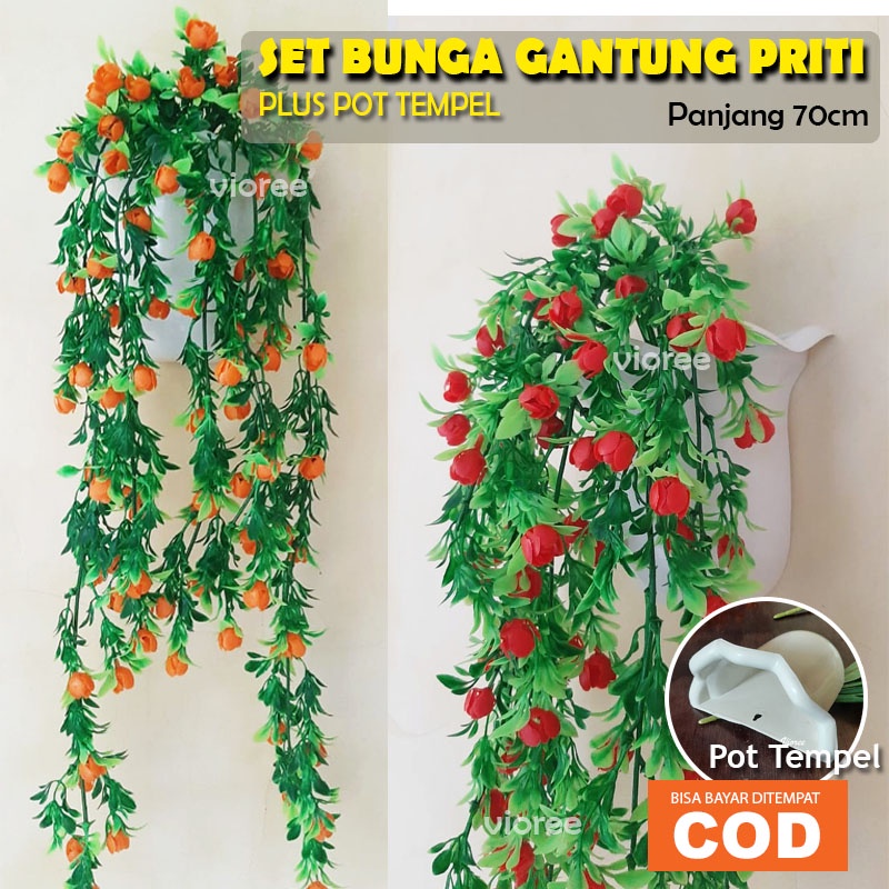 Jual Bunga Gantung Plastik PRITI Kembang Rambat Gantung Hiasan Tempel ...
