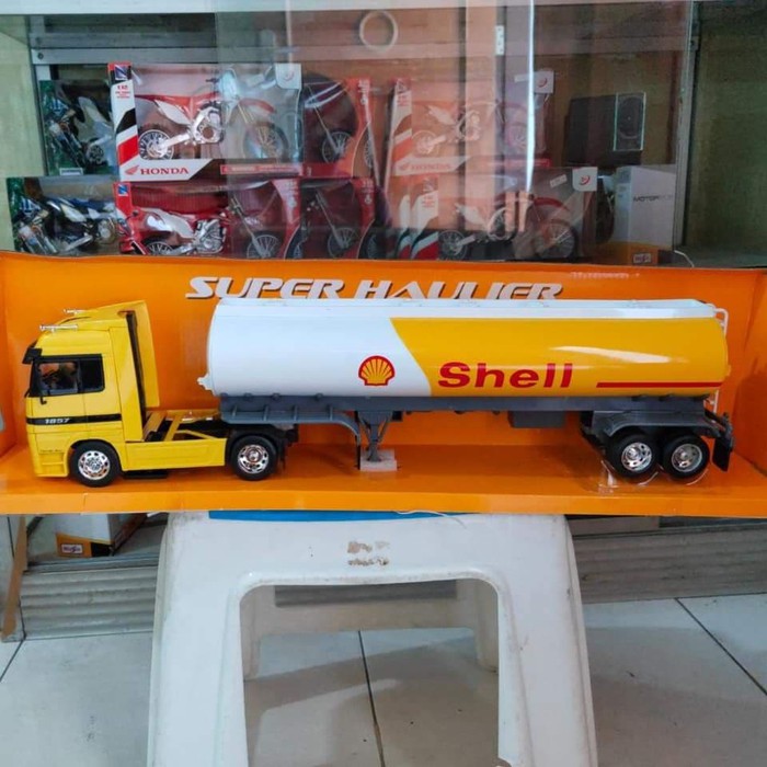 Jual Miniatur Truck Tangki Shell Mercedes Benz Actros Diecast Truck ...