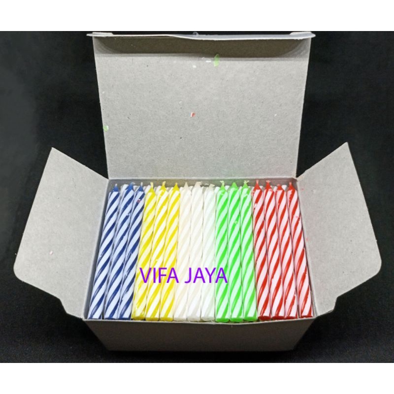 Jual Lilin Ulir Spiral Strip isi 144 Pcs | Shopee Indonesia